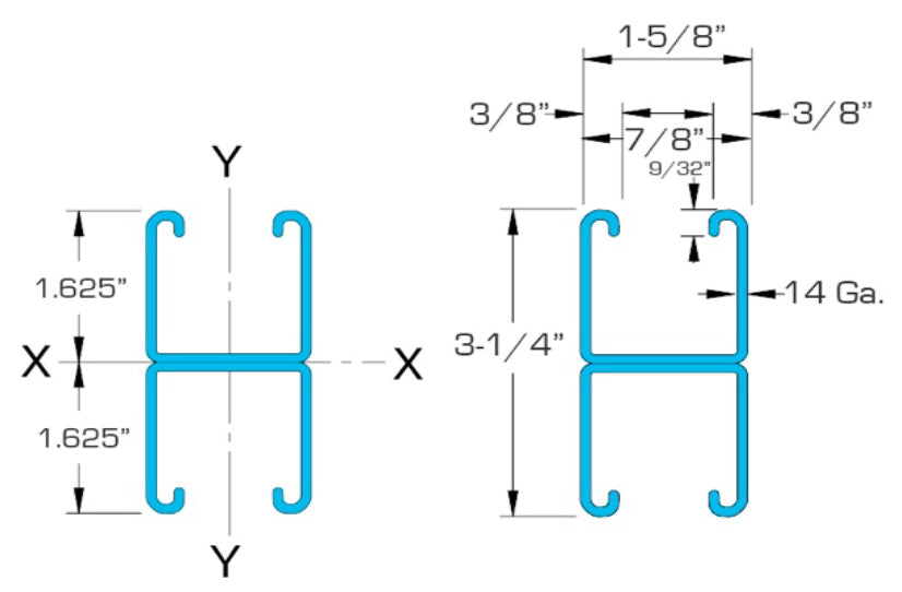 eSTRUT™ Cold Form Strut Channel, 14 Gauge, 1-5/8" x 3-1/4" – Electrical ...