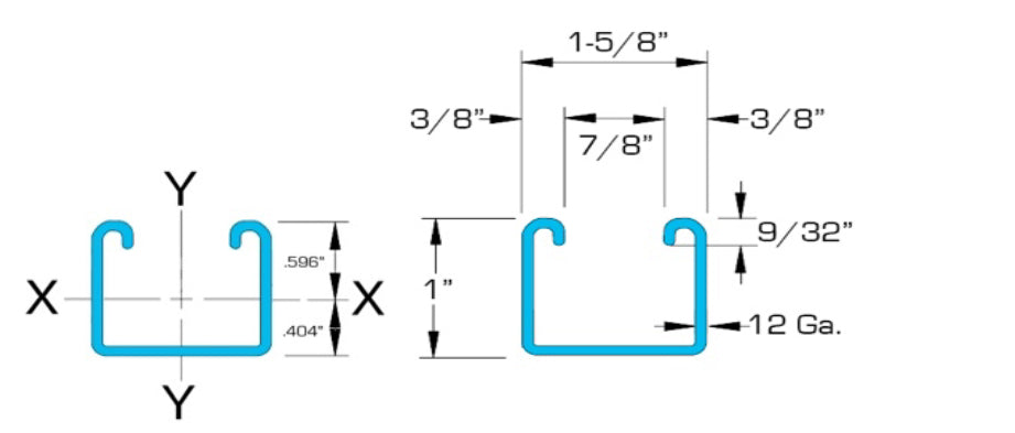 eSTRUT™ Cold Form Strut Channel, 12 Gauge, 1-5/8" x 1" – Electrical ...